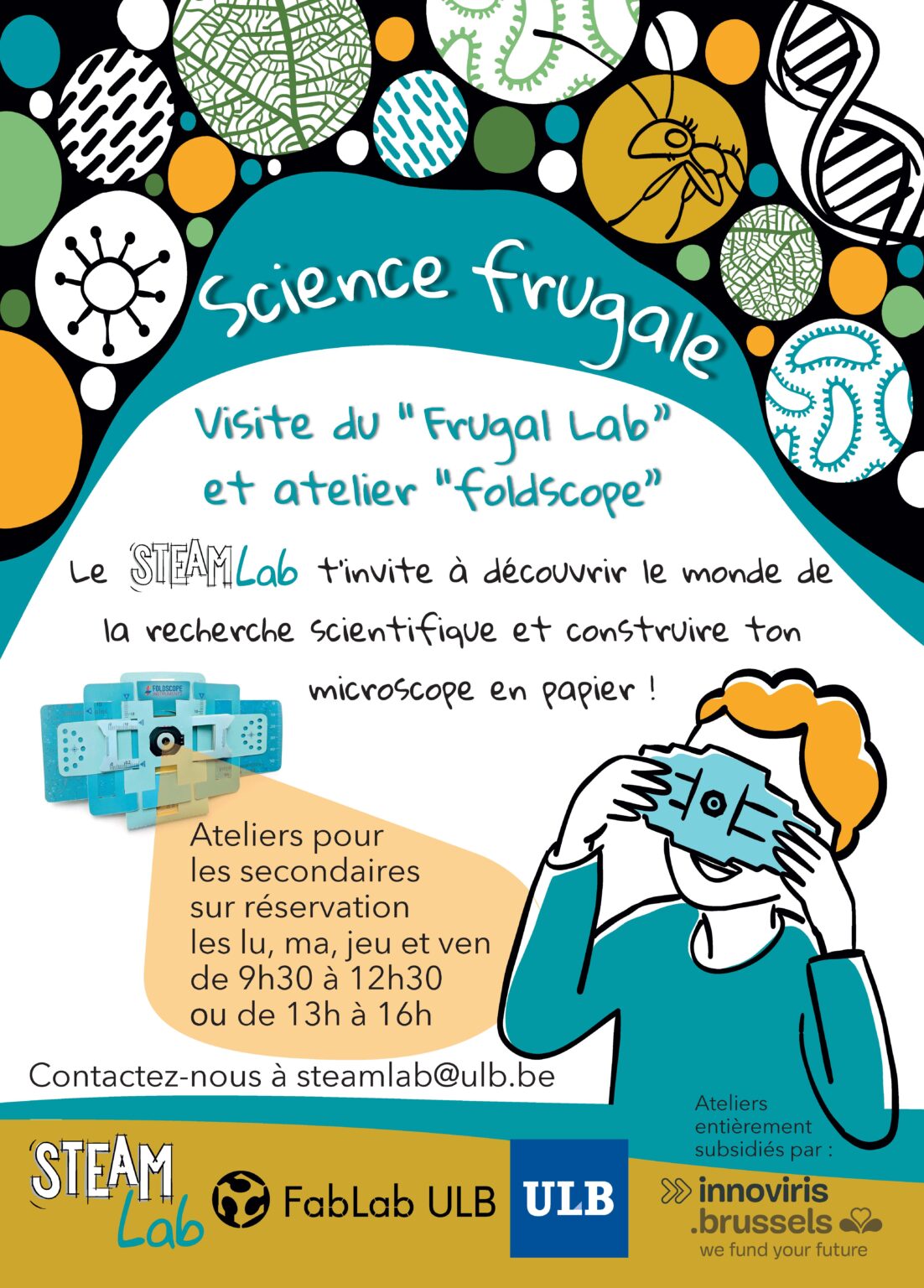 Découvre le Frugal Lab, un laboratoire de physique expérimentale, et construis ton foldscope ...